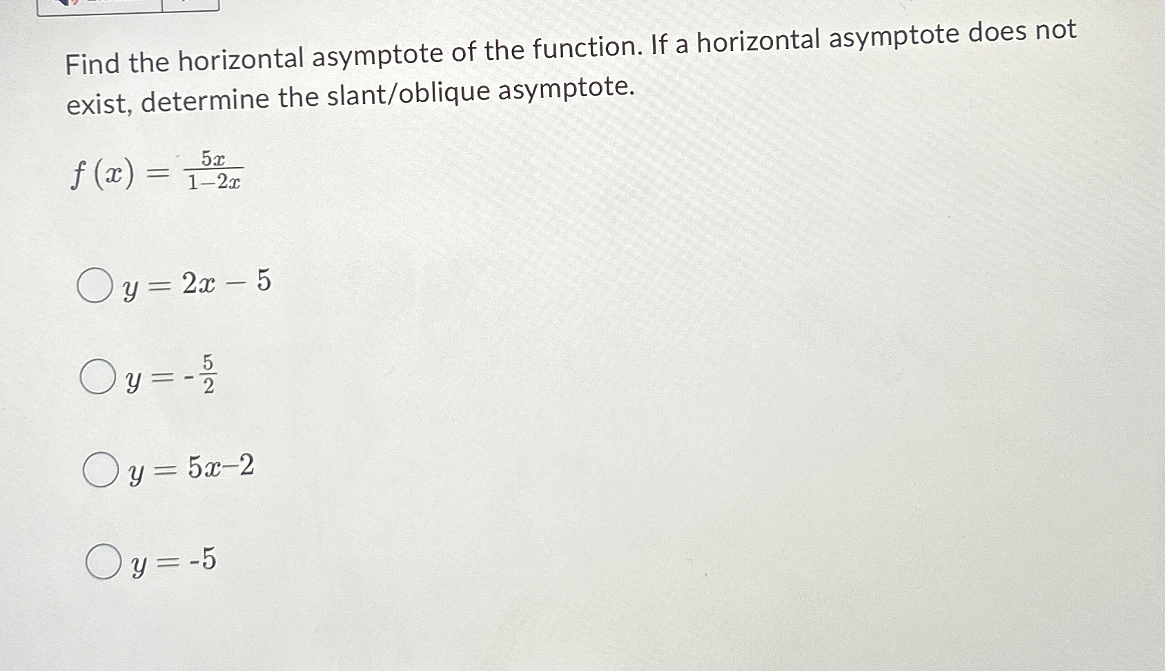 Solved Find the horizontal asymptote of the function. If a | Chegg.com