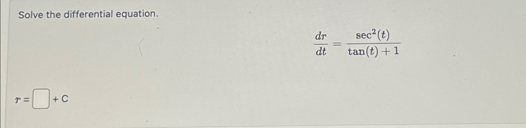 Solved Solve the differential | Chegg.com