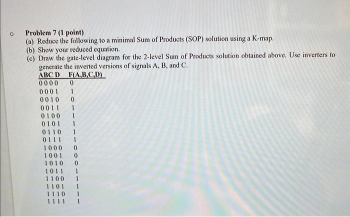 Solved Problem 7 (1 point) (a) Reduce the following to a | Chegg.com