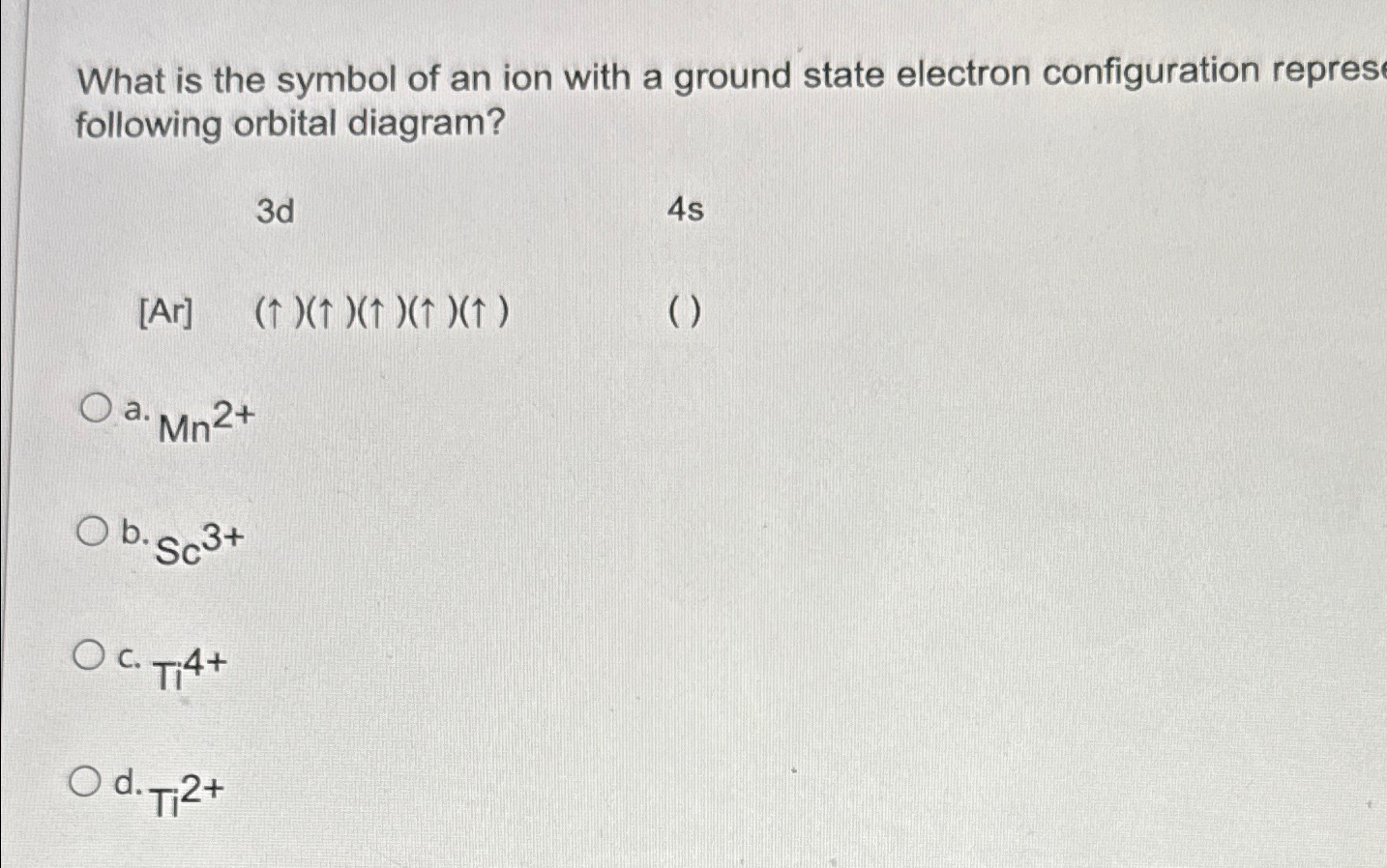 Solved What is the symbol of an ion with a ground state | Chegg.com