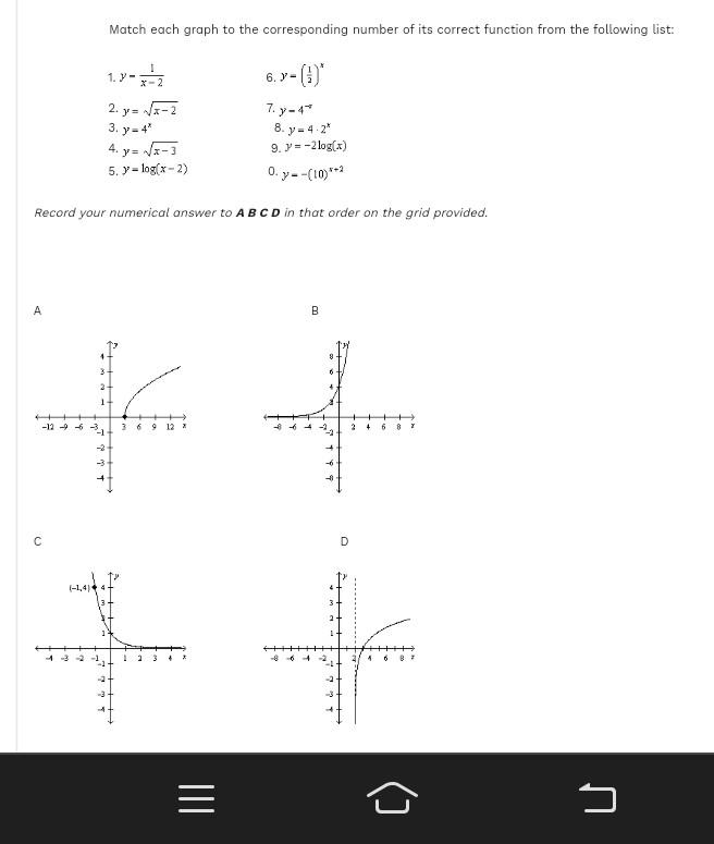 Solved Match each graph to the corresponding number of its | Chegg.com