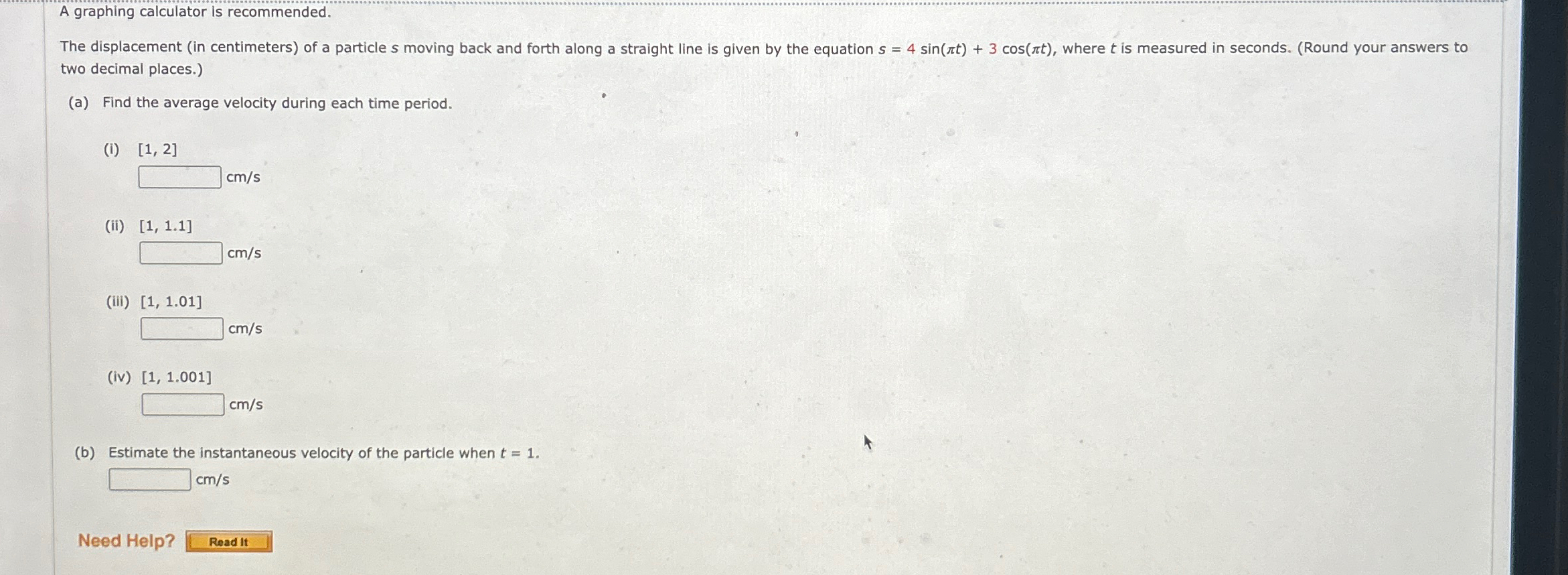 Solved A graphing calculator is recommended. two decimal | Chegg.com