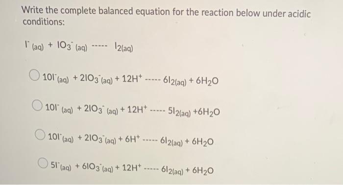 Solved Write the complete balanced equation for the reaction | Chegg.com