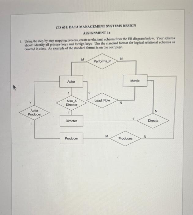 Solved Cis 631 Data Management Systems Design Assignment 1a