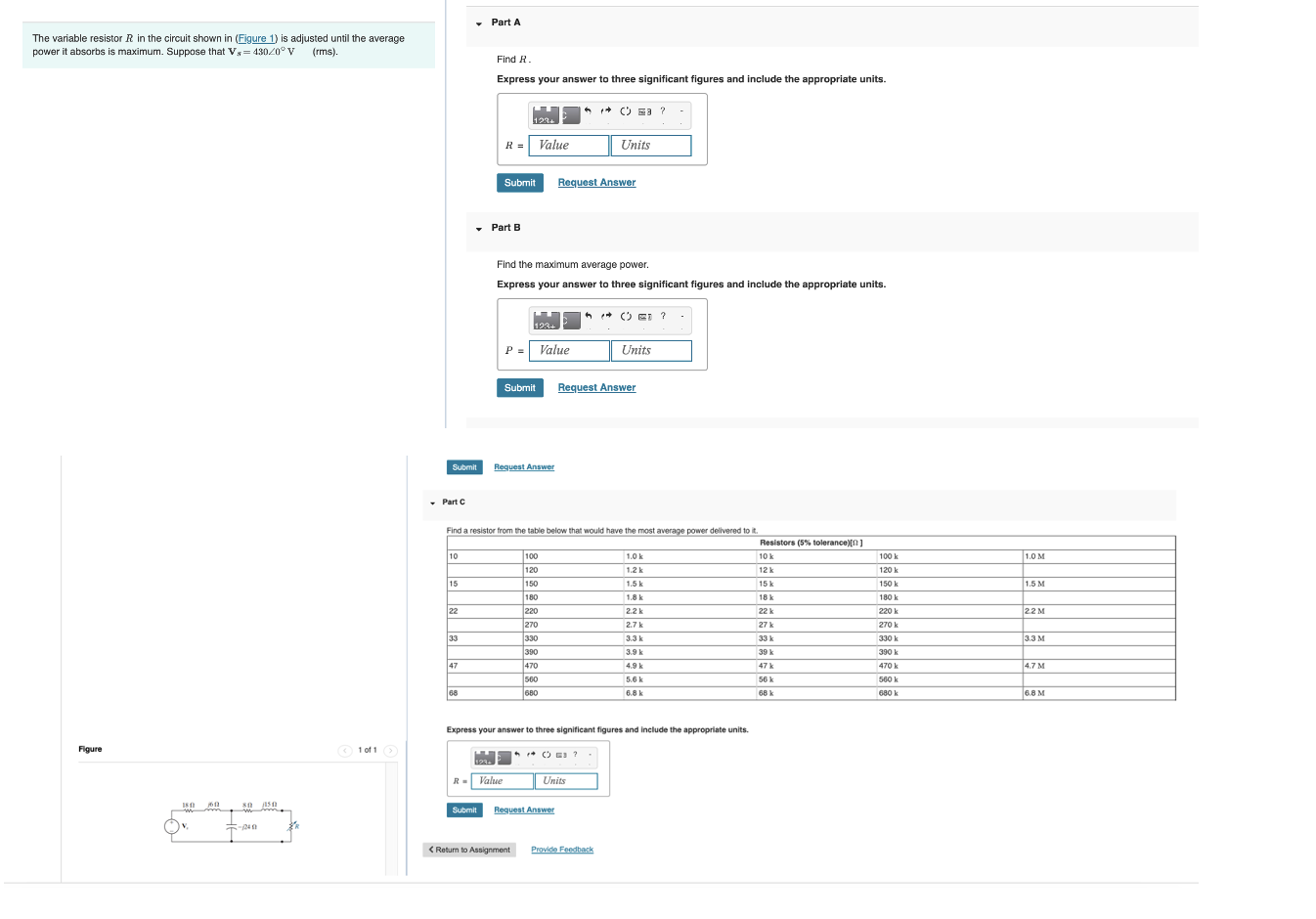 Solved The variable resistor R ﻿in the circuit shown in | Chegg.com