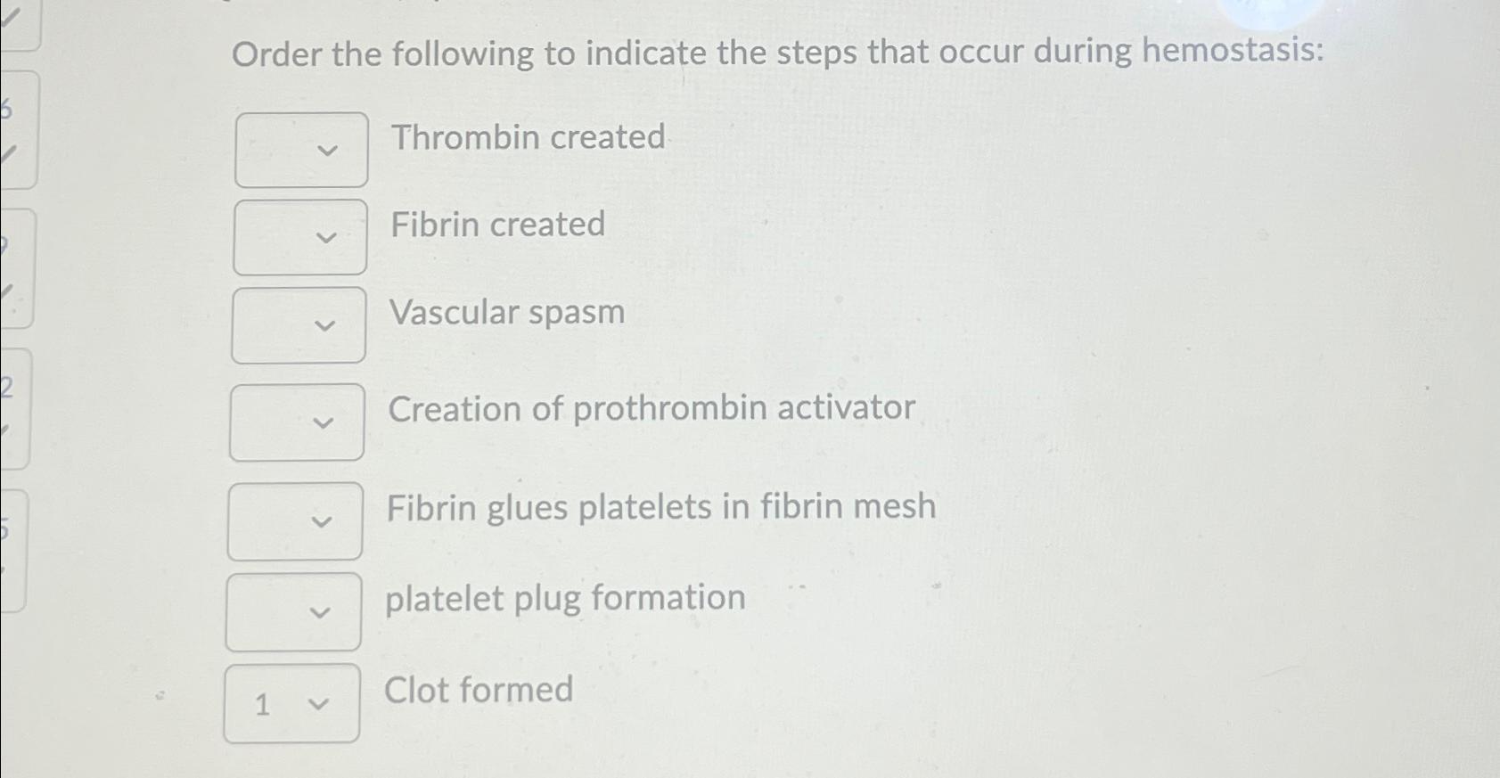 Solved Order the following to indicate the steps that occur | Chegg.com