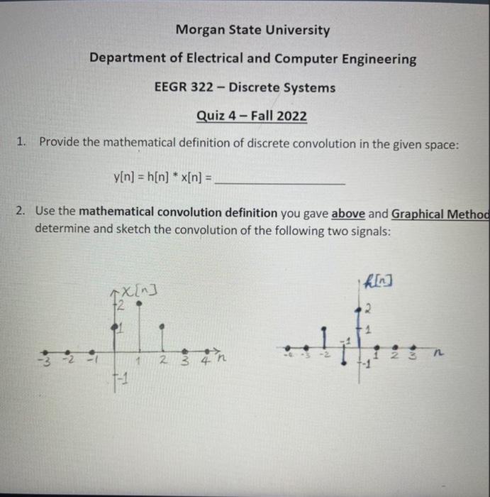 Solved Department of Electrical and Computer Engineering | Chegg.com
