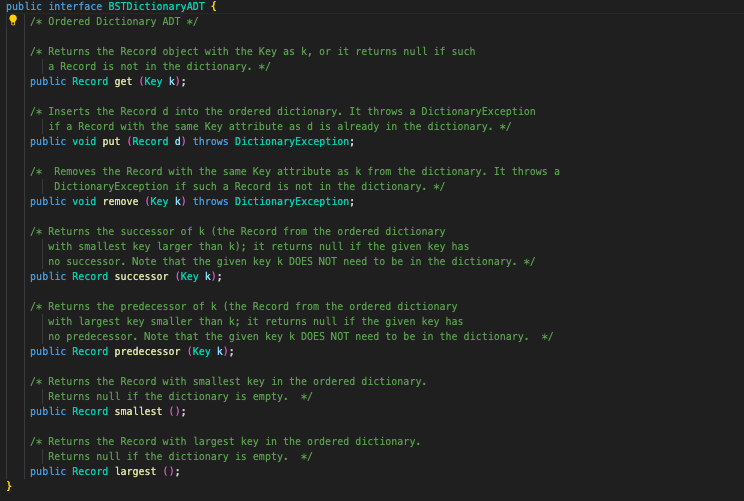 I need some help implementing a ordered BST | Chegg.com