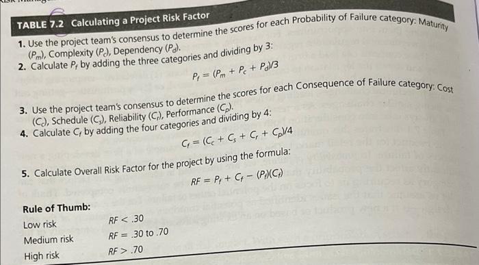Solved use table 7.2 as an example on how to solve the | Chegg.com