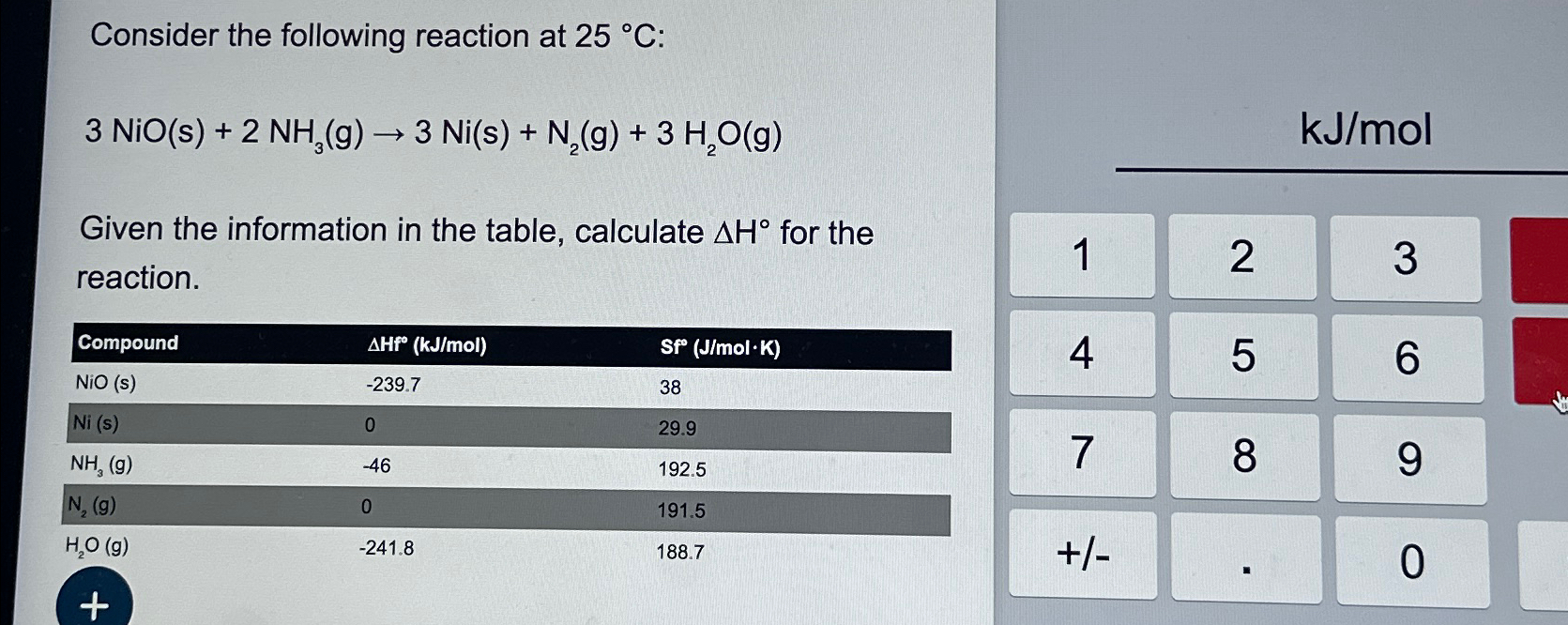 Solved Consider the following reaction at 25°C | Chegg.com