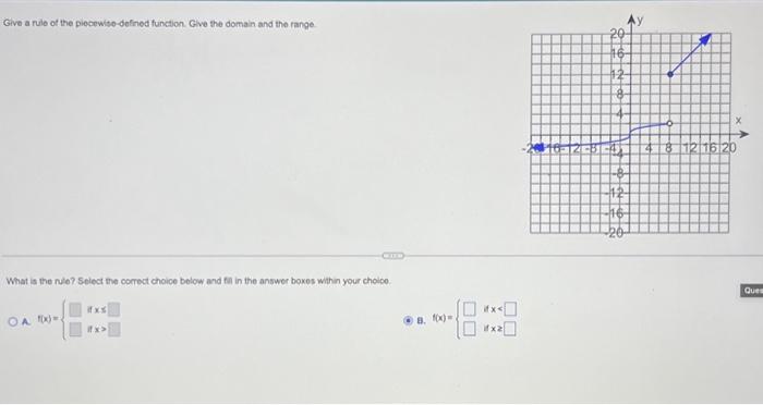 Solved Give a rule of the piecewise-defined function. Give | Chegg.com