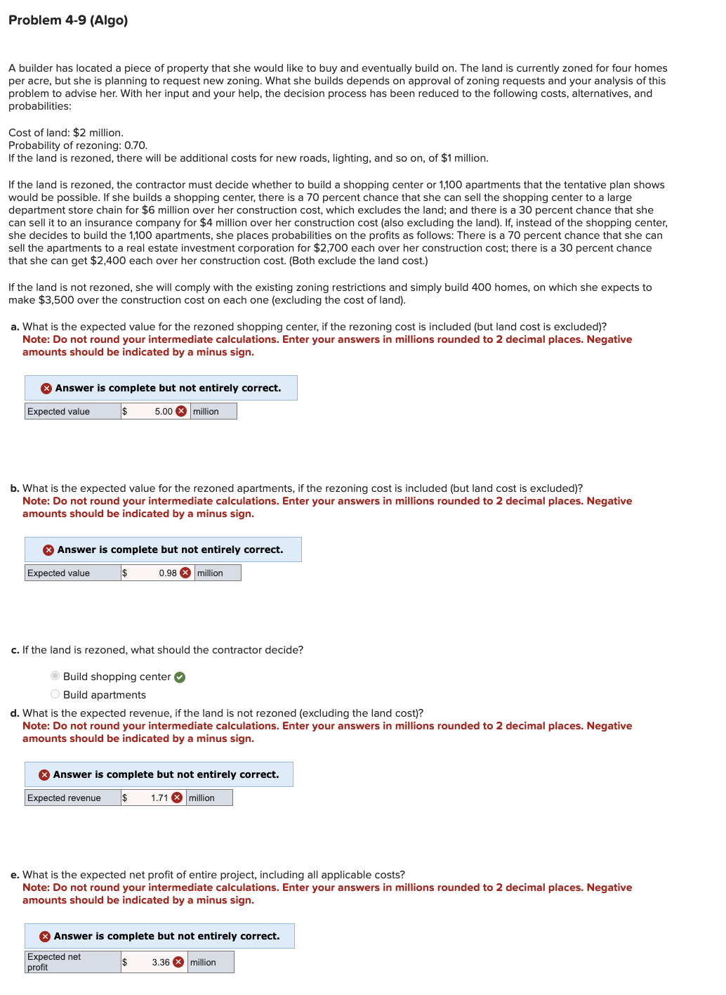 Solved Problem 4-9 (Algo)A builder has located a piece of | Chegg.com