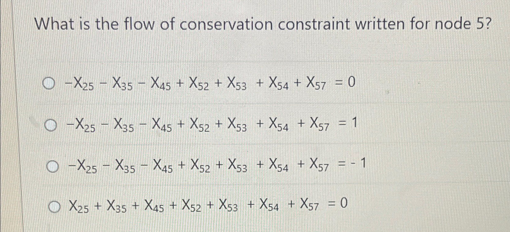 Solved What is the flow of conservation constraint written | Chegg.com