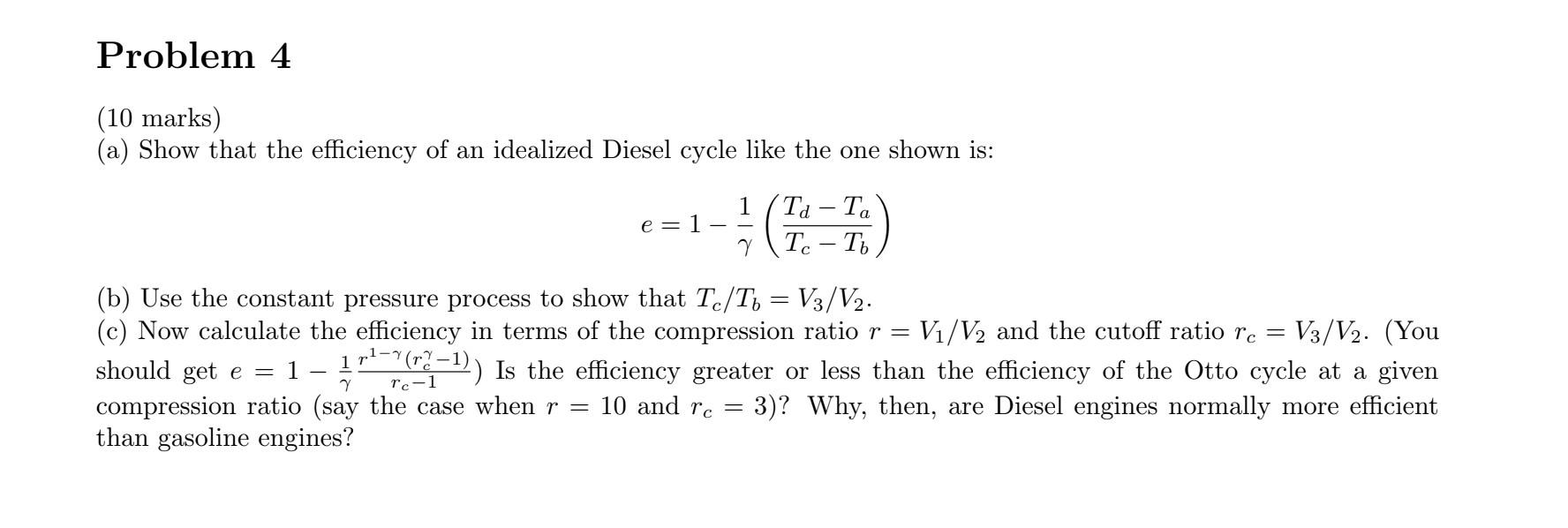 Solved (10 marks) (a) Show that the efficiency of an | Chegg.com