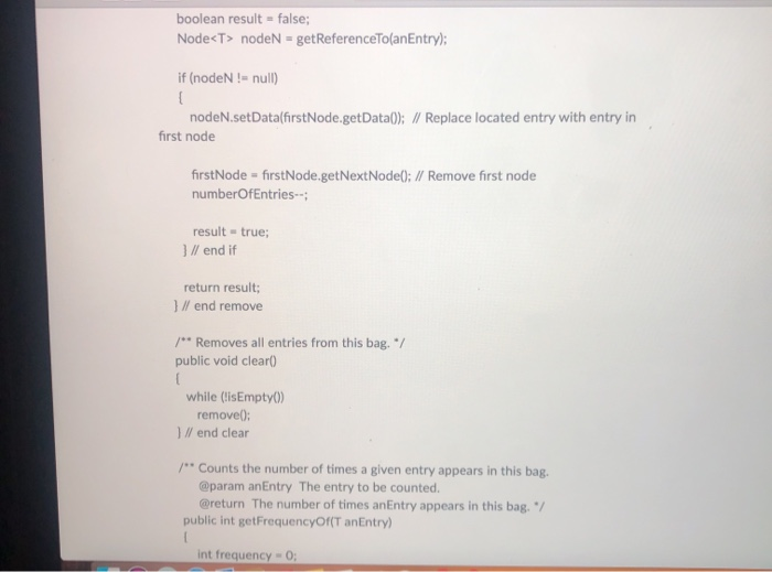 Solved Consider the definition of LinkedBag's add method | Chegg.com