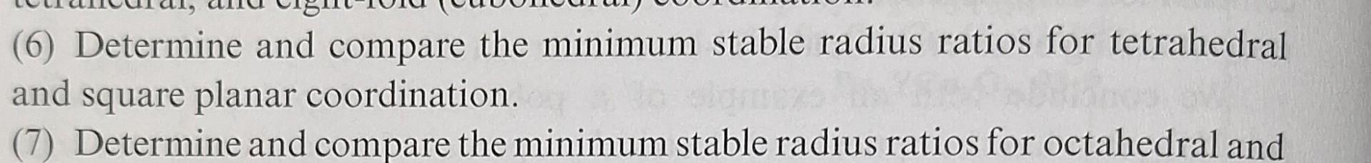 Solved (6) Determine and compare the minimum stable radius | Chegg.com