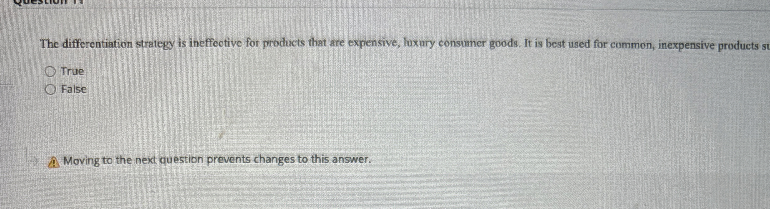 Solved The differentiation strategy is ineffective for | Chegg.com
