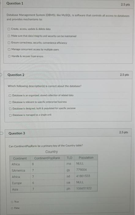 Solved Database Management System IDBM5k like MySCL. is | Chegg.com