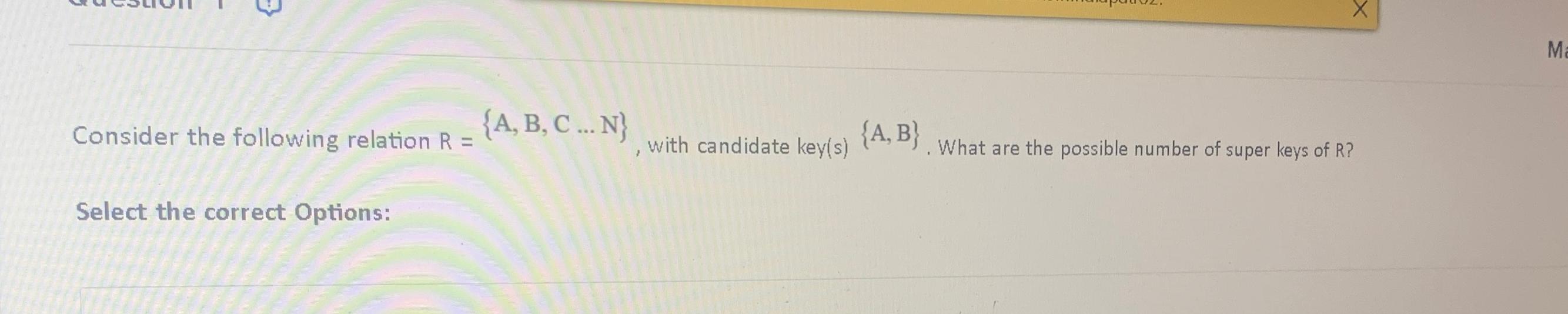 Solved Consider the following relation R={A,B,CdotsN}, ﻿with | Chegg.com