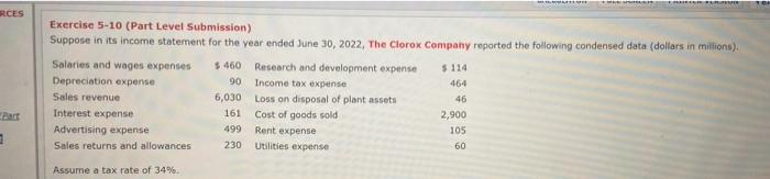 Solved RCES Exercise 5-10 (Part Level Submission) Suppose in | Chegg.com