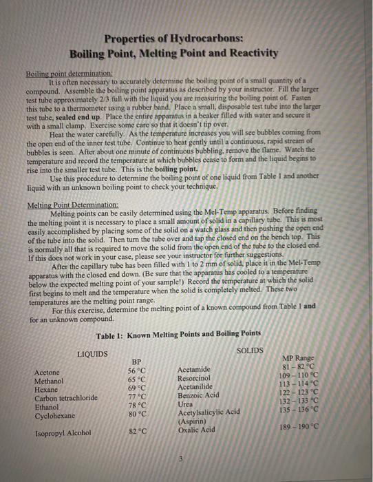 Solved Use this procedure to determine the boiling point of | Chegg.com