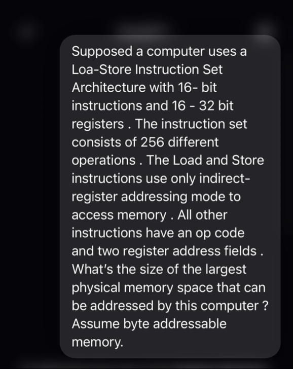 Solved Supposed a computer uses a Loa-Store Instruction Set | Chegg.com