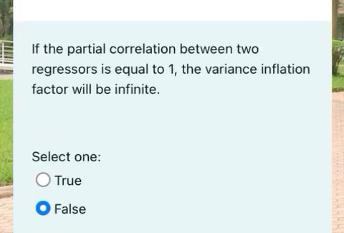 Solved If the partial correlation between two regressors is | Chegg.com