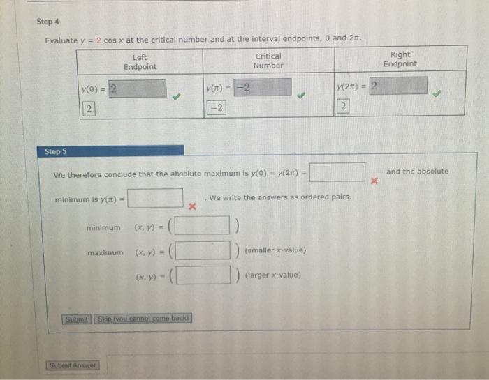 Solved Tutorial Exercise Find the absolute extrema of the | Chegg.com