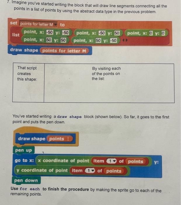 Solved solve / explain using snap! Imagine you've started | Chegg.com