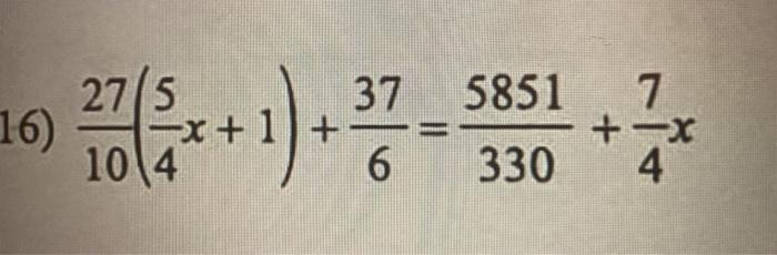 Solved 1027(45x+1)+637=3305851+47x | Chegg.com
