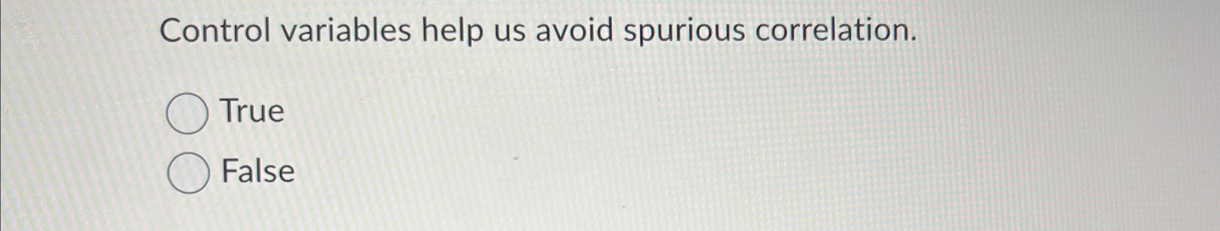 Solved Control variables help us avoid spurious | Chegg.com
