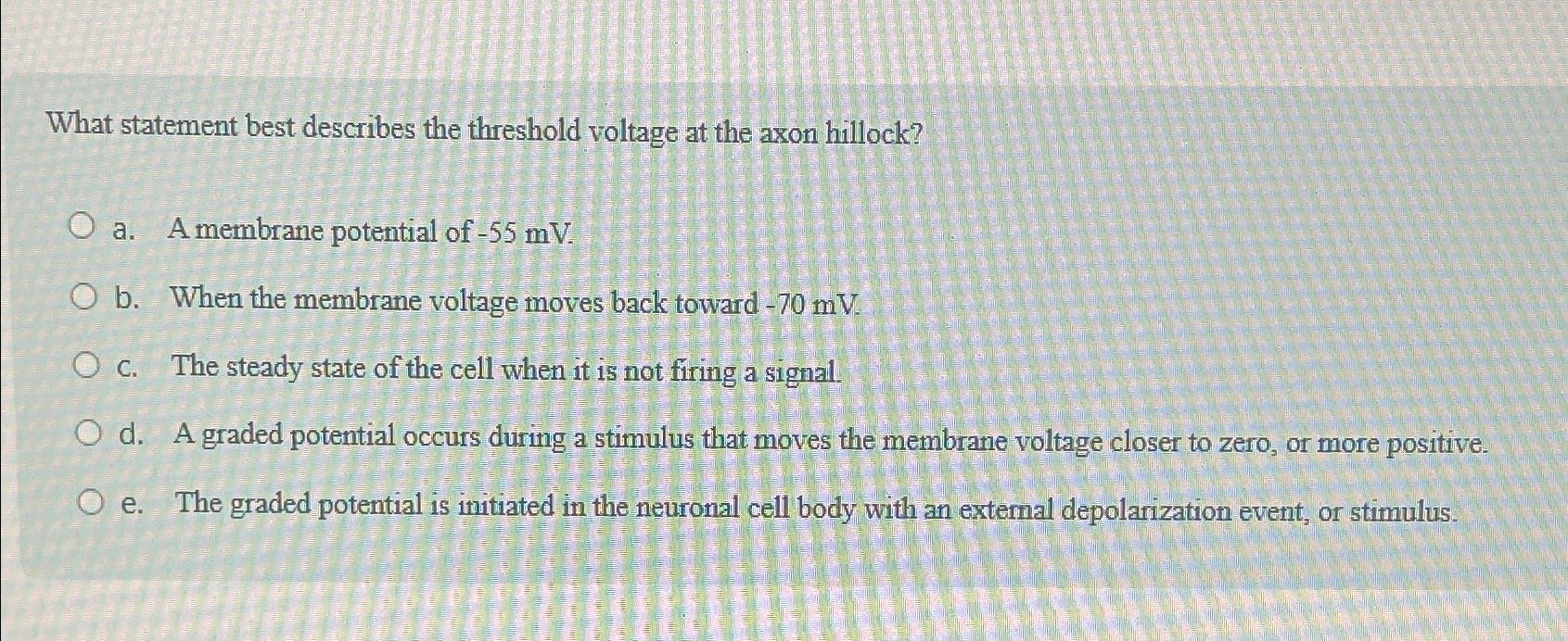 Solved What statement best describes the threshold voltage | Chegg.com