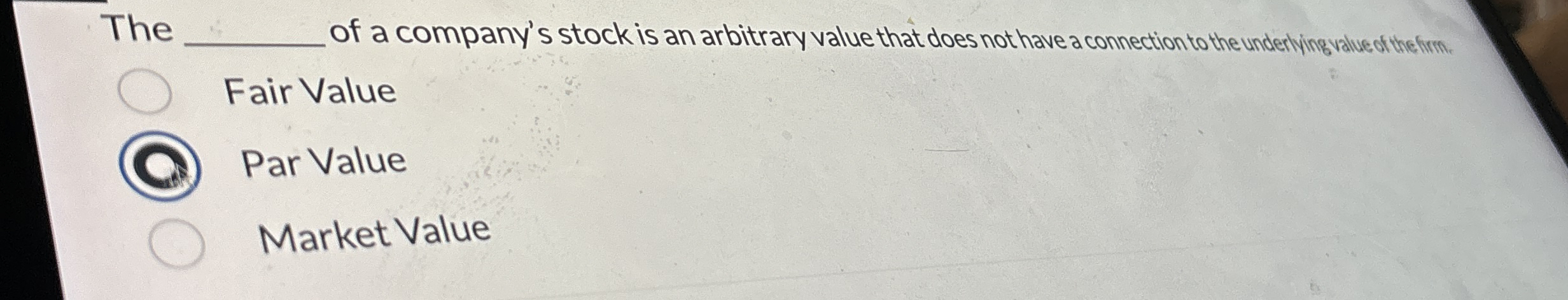 Solved The q, ﻿of a company's stock is an arbitrary value | Chegg.com