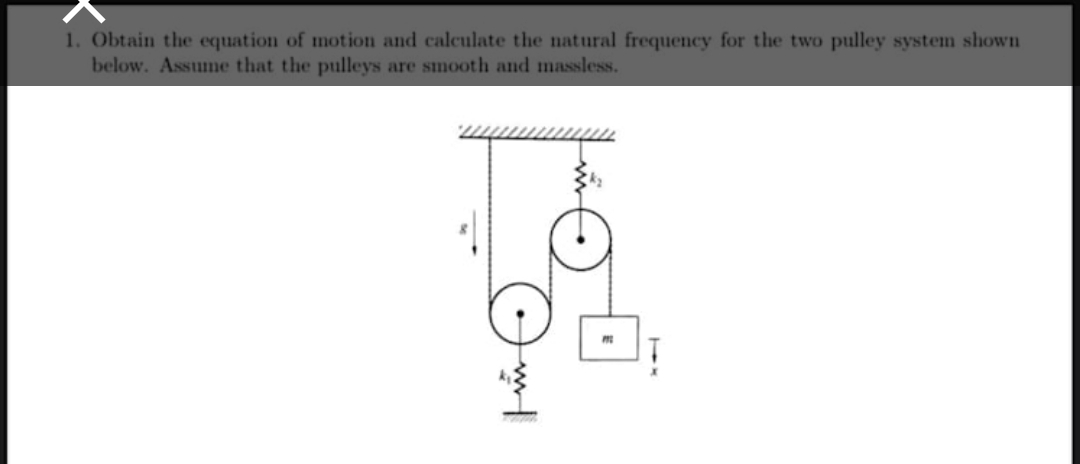 Solved Obtain the equation of motion and calculate the | Chegg.com