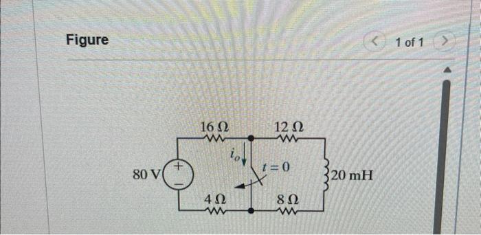 Solved The switch in the circuit (Figure 1) has been open | Chegg.com