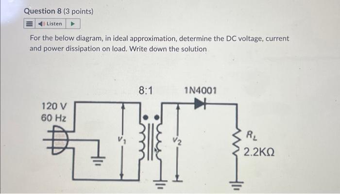 Solved For the below diagram, in ideal approximation, | Chegg.com