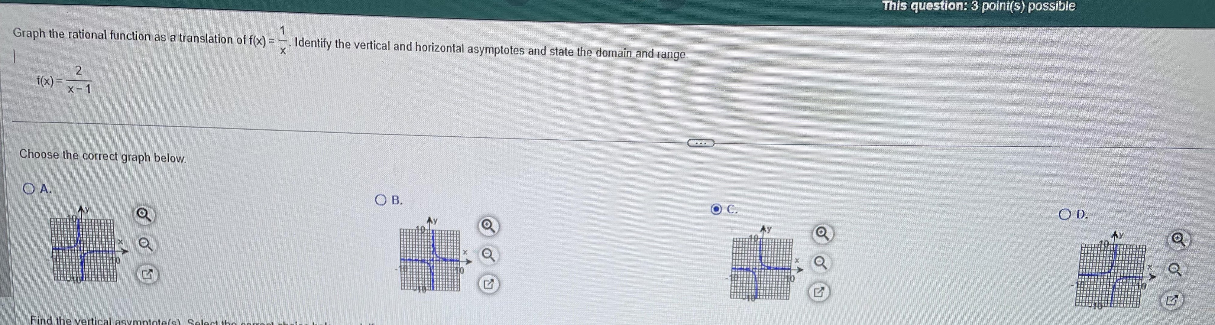 Solved Graph the rational function as a translation of | Chegg.com