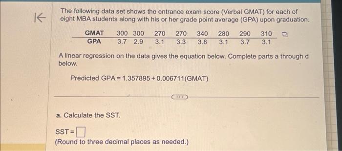 Solved calculate sstcalculate sample coefficiant of | Chegg.com