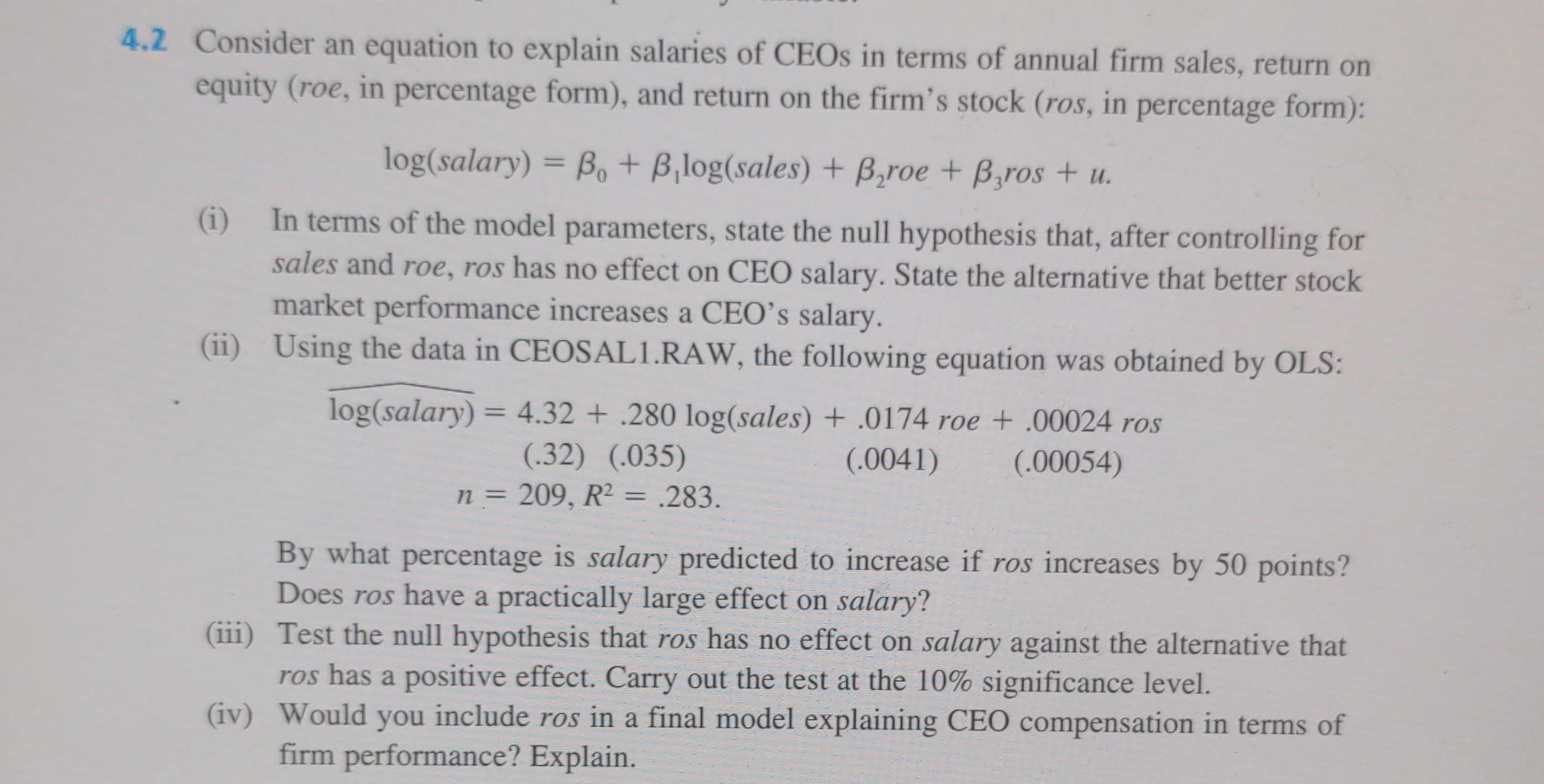 Solved P159-160 4.2 4.4(1)(iv) Use the data in WAGE2.dta for | Chegg.com