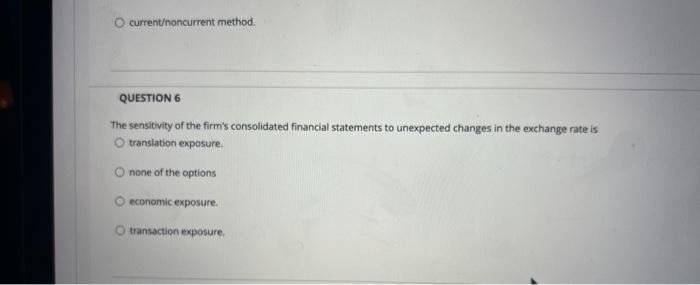 Solved current/noncurrent method. QUESTION 6 The sensitivity | Chegg.com