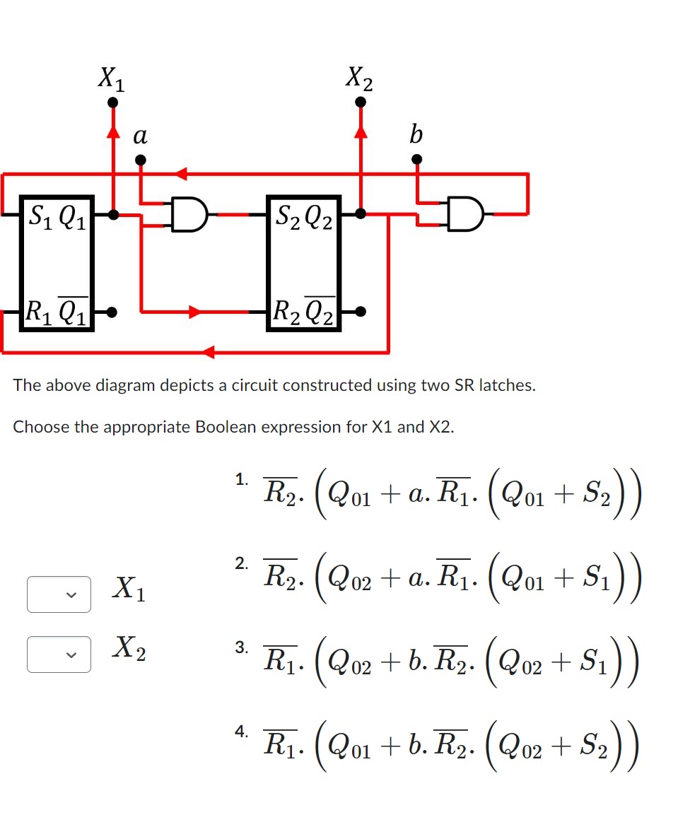 Solved Choose the appropriate Boolean expression for X1 ﻿and | Chegg.com