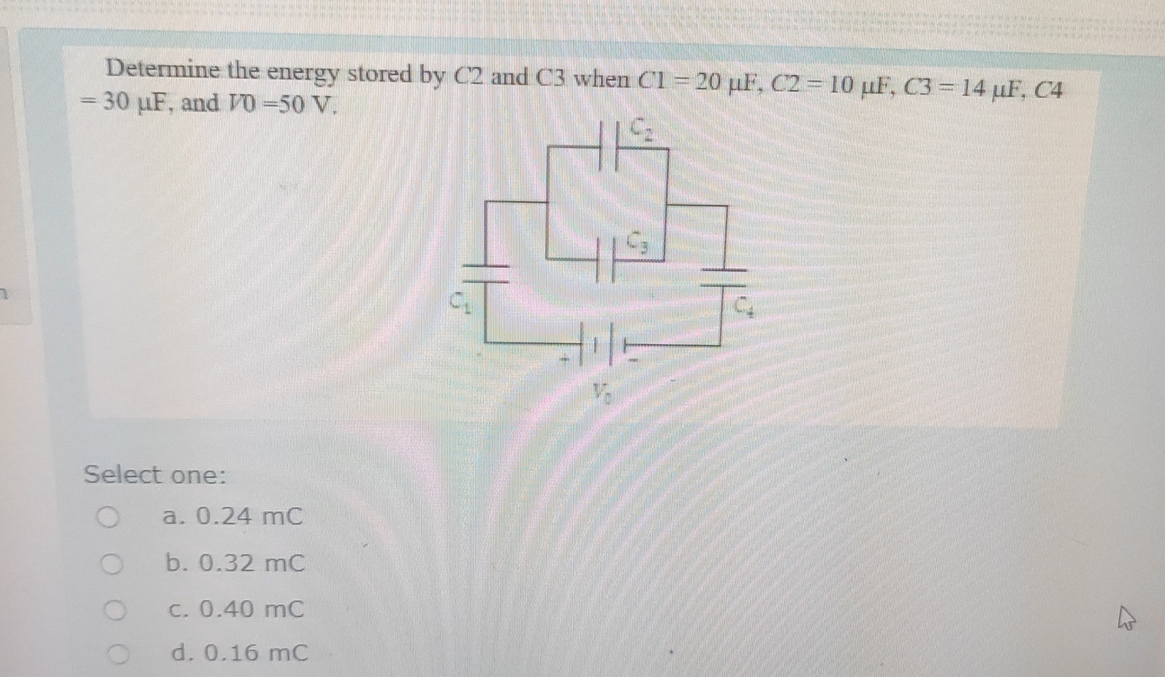 Solved Determine the energy stored by C2 ﻿and C3 ﻿when | Chegg.com
