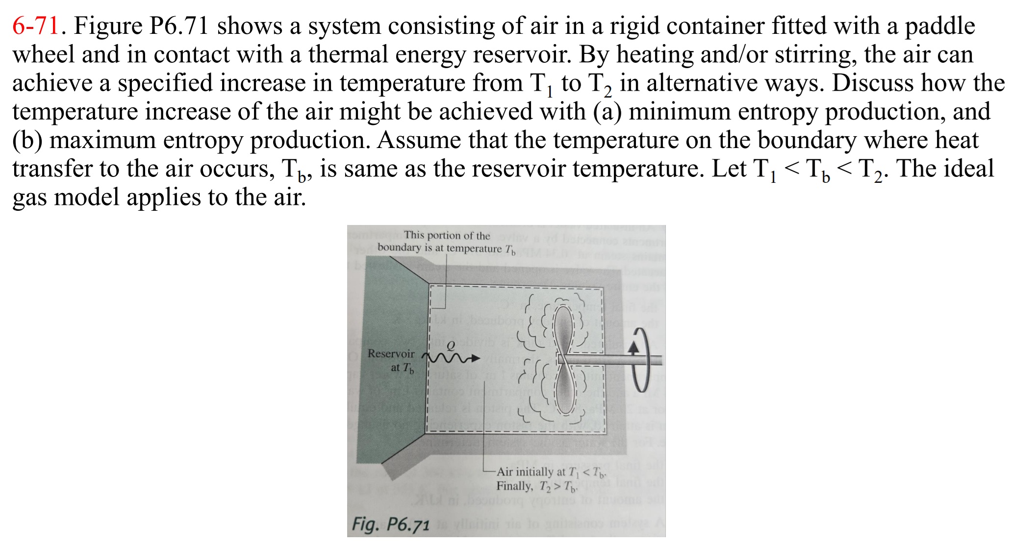 Solved 6-71. ﻿Figure P6.71 ﻿shows a system consisting of air | Chegg.com