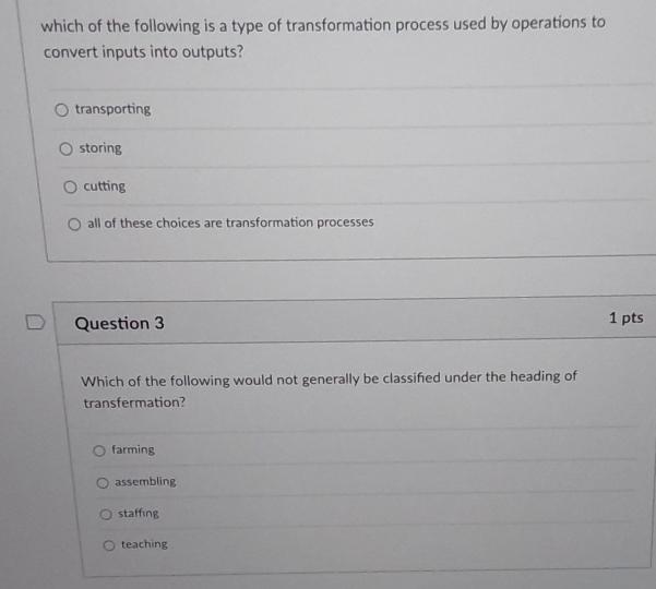 Solved which of the following is a type of transformation | Chegg.com