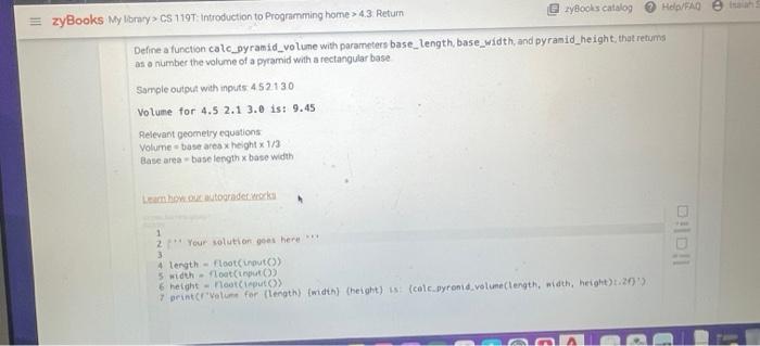 Solved =zyBooks My library > CS 119T: Introduction to | Chegg.com