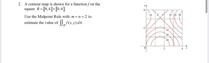 Solved 2. A contour map is shown for a function f on the | Chegg.com
