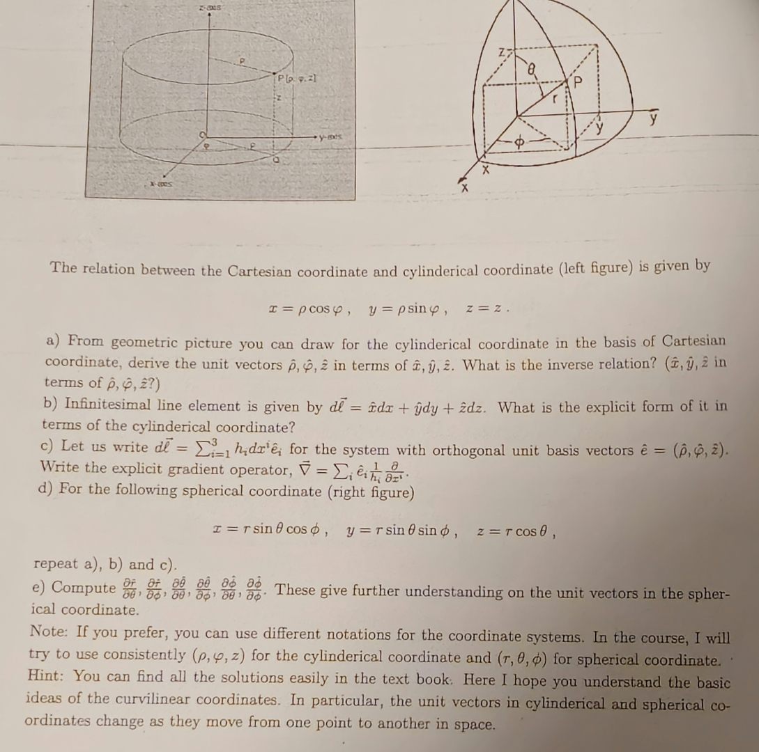 The relation between the Cartesian coordinate and | Chegg.com