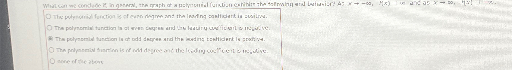 Solved What can we conclude if, ﻿in general, the graph of a | Chegg.com