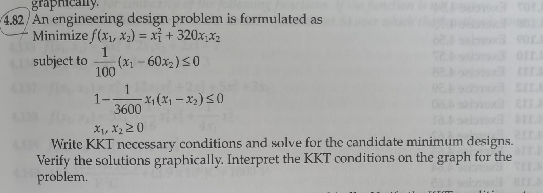 Solved An engineering design problem is formulated as | Chegg.com