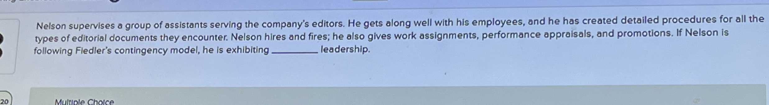 Solved Nelson supervises a group of assistants serving the | Chegg.com